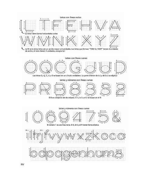 Plantilla letras con líneas rectas | max | uDocz