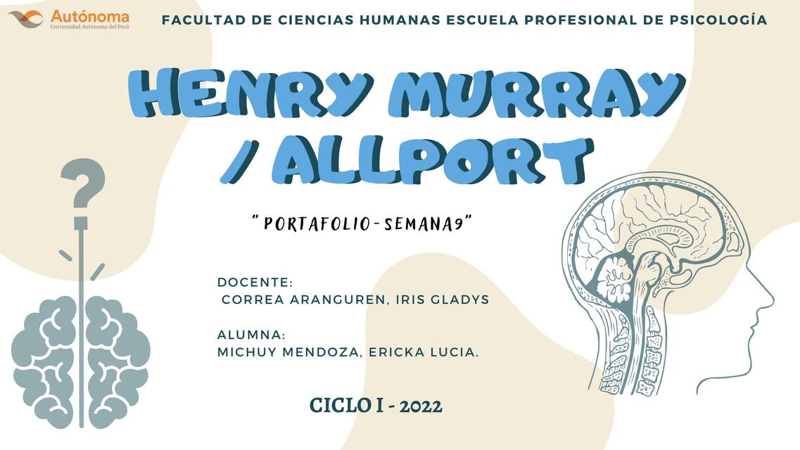 Henry Murray / Allport | Ericka Michuy | uDocz