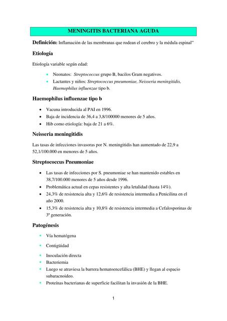 Meningitis Bacteriana Aguda | uDocz