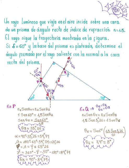 Ejercicio: Ángulo formado en un prisma | Laura María | uDocz