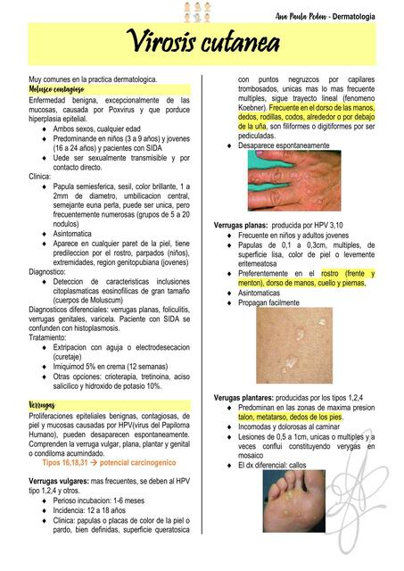 Virosis Cutánea | Dra. Ana Pedon | uDocz