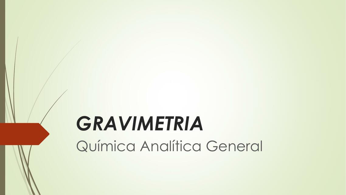 Gravimetría
