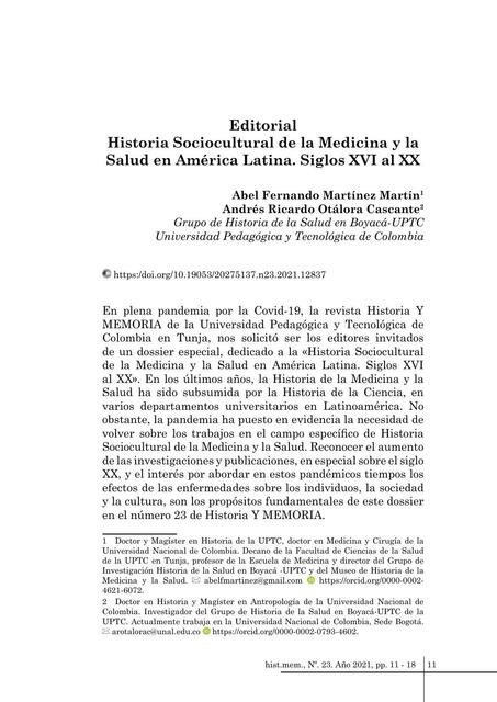 Historia Sociocultural de la Medicina y la Salud en América Latina Siglos XVI al XX ...