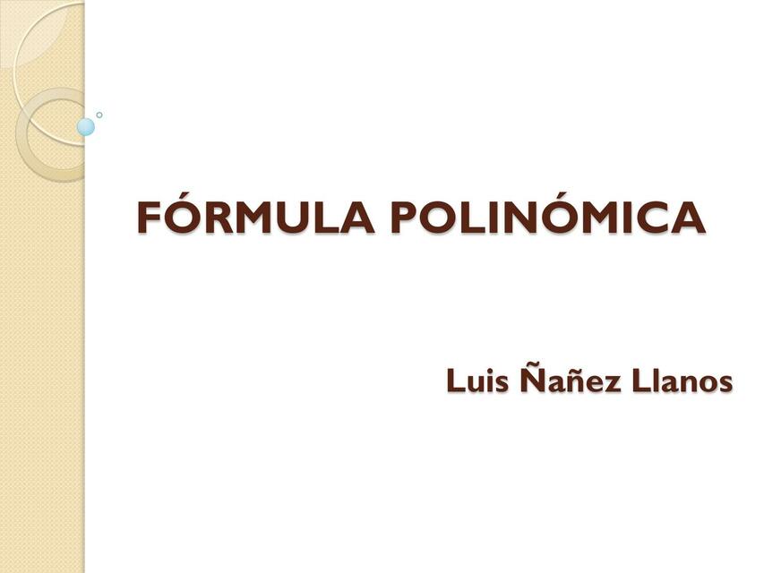 Fórmula Polinómica: > Coeficiente de reajuste | Luis Ñañez | uDocz