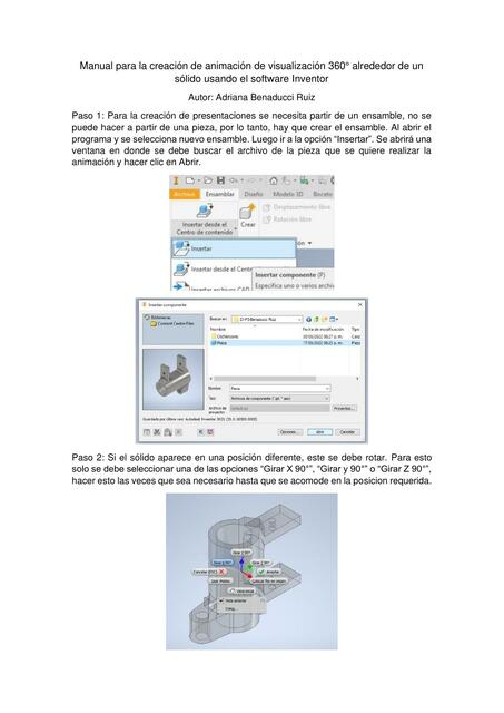 Creación de animación 360° alrededor de un sólido con Inventor ...