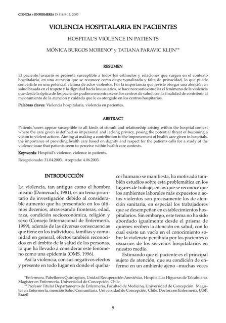 Vinolencia Hospitalaria en Pacientes | JAIR CALEB SOTO MEDINA | uDocz