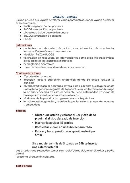 Gases arteriales | Andrea Narvaez | uDocz