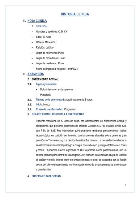 Historia Clínica | ROJAS PUMA RUBELA MARIA | uDocz