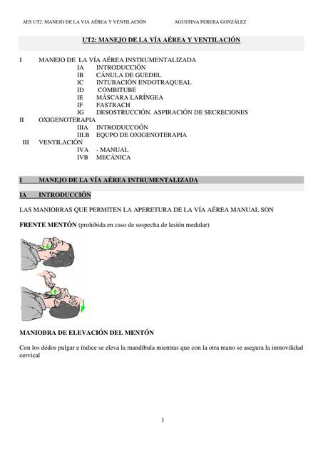 Manejo de la Vía Aérea y Ventilación | TextosMedicina | uDocz