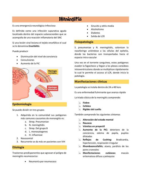 Meningitis | Ernesto Alvarado | uDocz