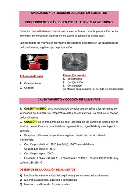 3 T3 Coccion de los alimentos | NUTRICION y ENFERMERIA | uDocz