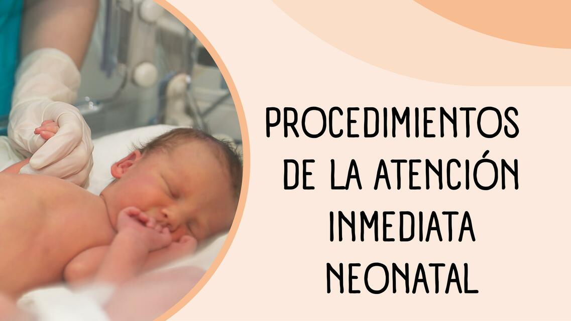 Procedimientos de la Atención Inmediata Neonatal | uDocz