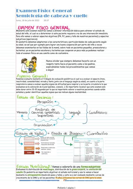 Examen Físico General Semiología de cabeza y cuello | Mary Ann Espinoza | uDocz