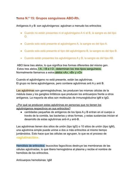 Grupos Sanguíneos ABO-Rh | Katya Rodríguez | uDocz