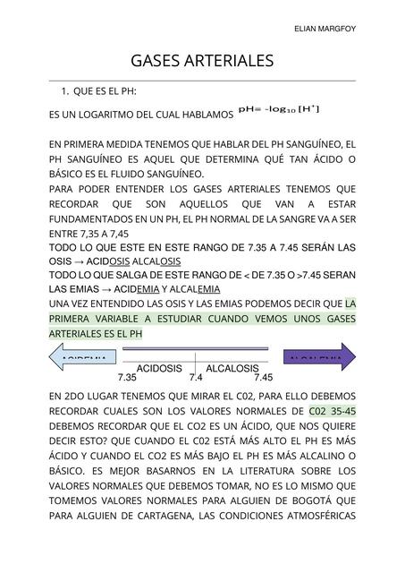 Gases Arteriales | Elian Margfoy | uDocz