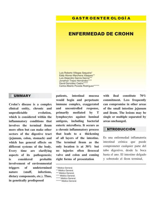 Gastroenterología enfermedad de Crohn | Salud Global | uDocz