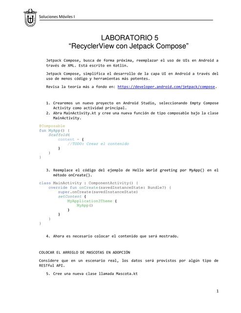 “RecyclerView con Jetpack Compose” laboratorio | Abi Villalba Villanueva | uDocz