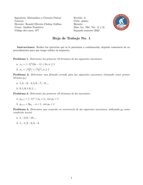 Hoja De Trabajo De Problemas De Palabras Lineales