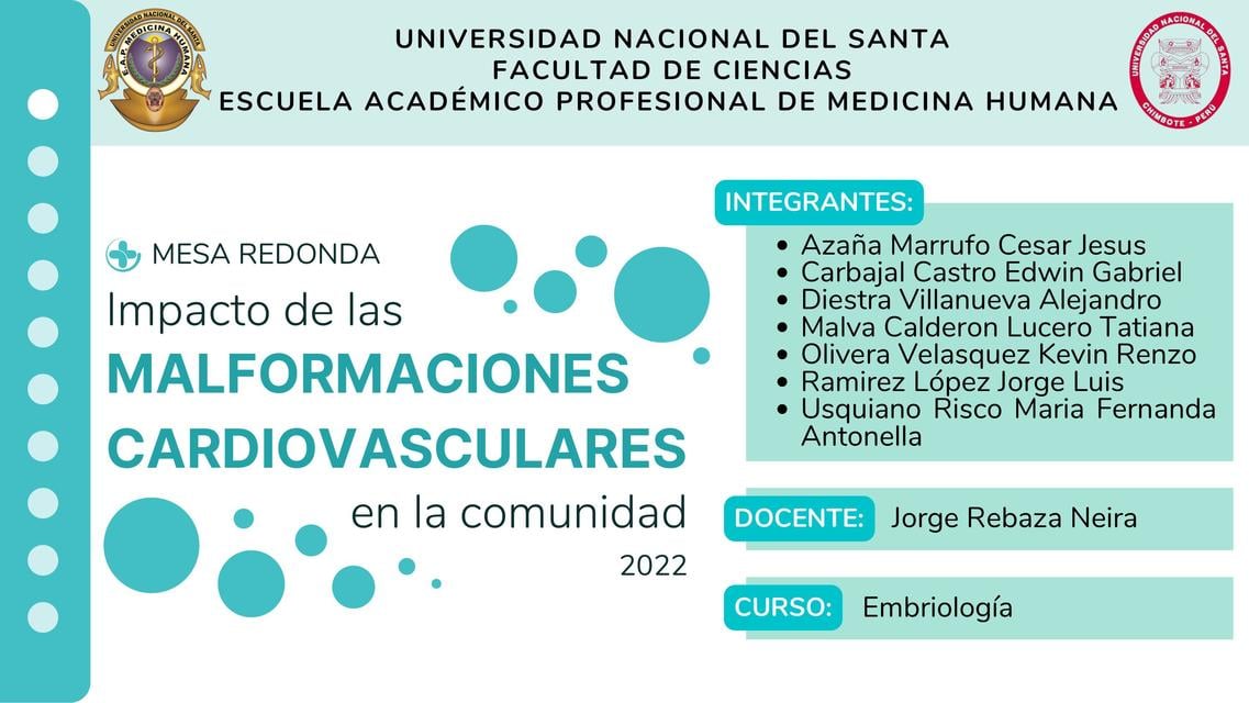 Malformaciones cardiovasculares | EDWIN GABRIEL CARBAJAL CASTRO | uDocz