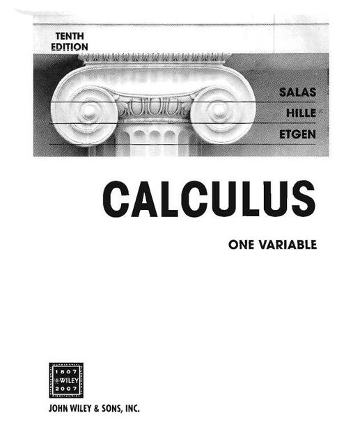 Calculus One and Several Variables 10th Ed Textbook Student Solutions ...