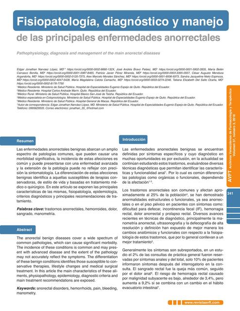 Fisiopatología -Diagnóstico, Manejo de Enfermedades Anorrectales ...