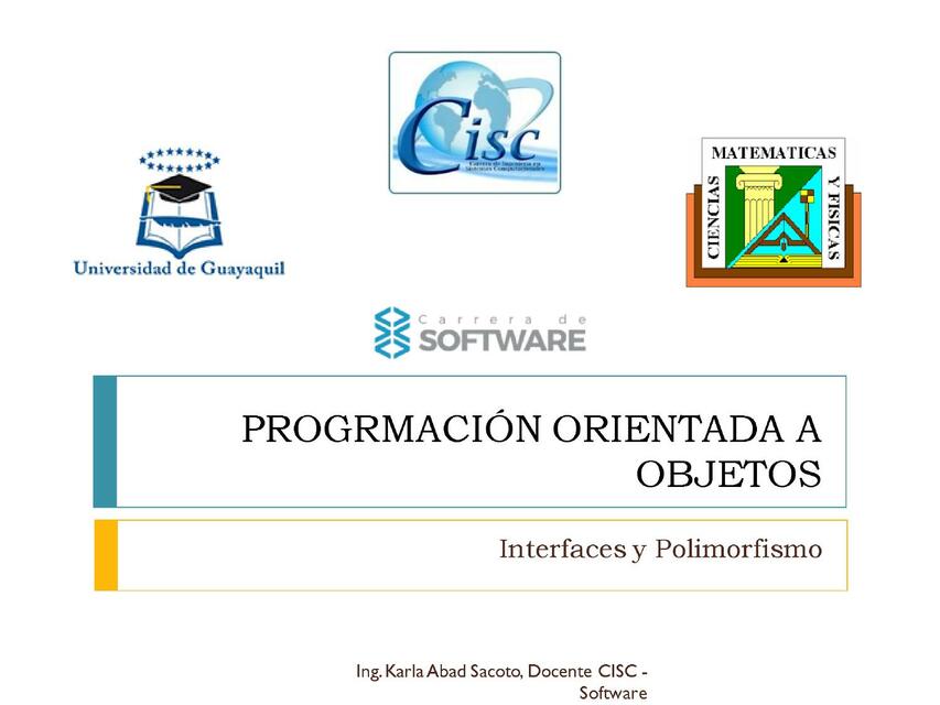 Programación Orientada a Objetos | Narcisa Carrillo Sanchez | uDocz