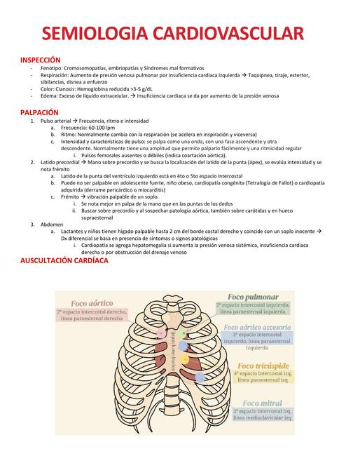 Semiología cardiovascular | Raven | uDocz