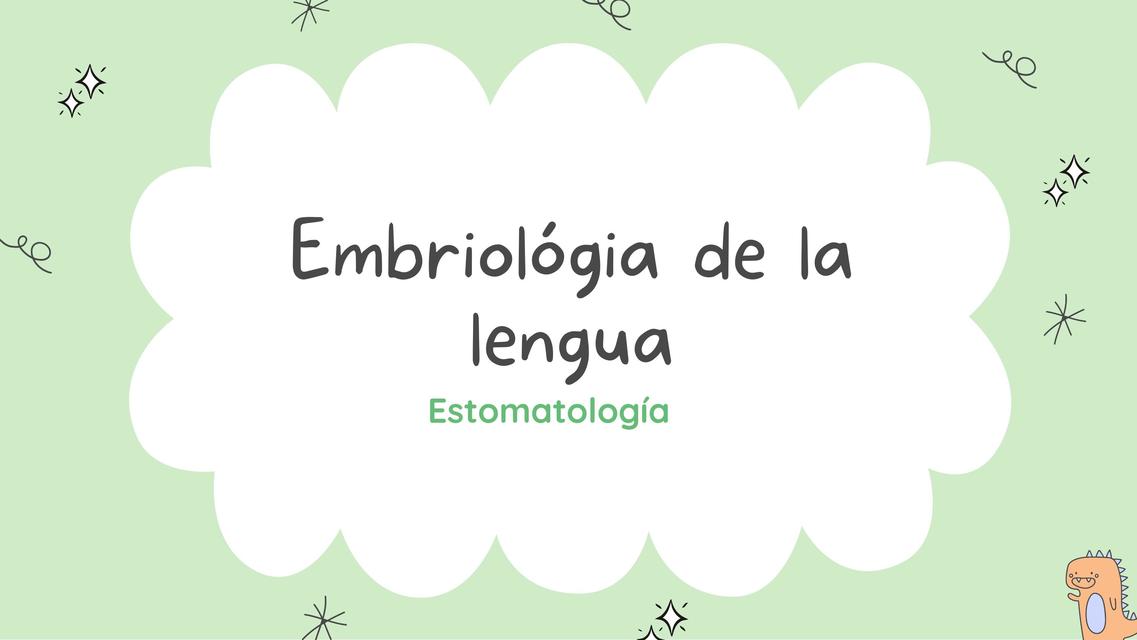 Embriología de la lengua | Mar.Med | uDocz