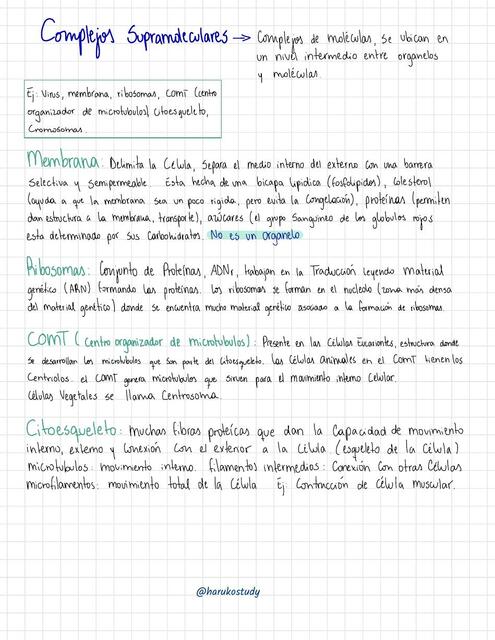 Biología -Estructuras Celulares | Haruko study | uDocz Biología -Estructuras Celulares | Haruko study | uDocz