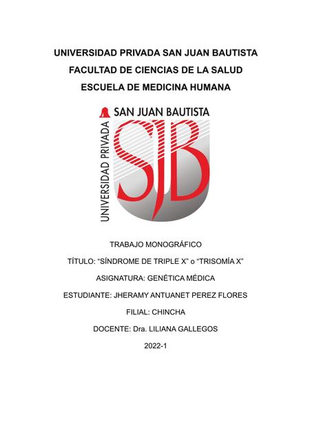 Síndrome de Triple X | Antuanet J.P Pérez | uDocz