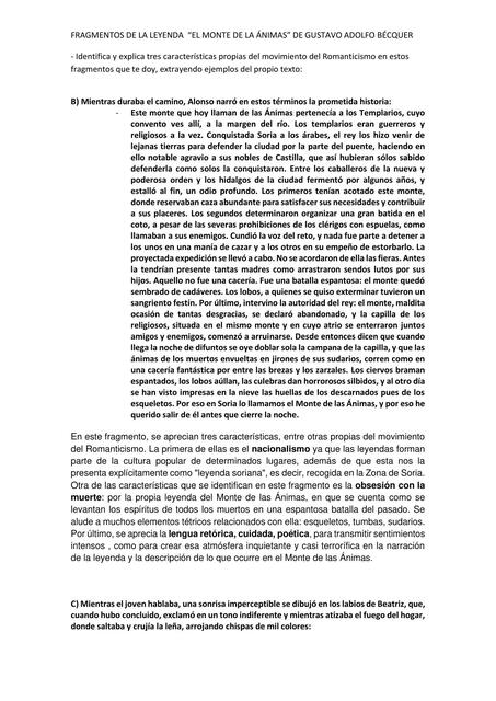 Fragmento de la Leyenda "EL Monte de la Ánimas" | Maissae | uDocz