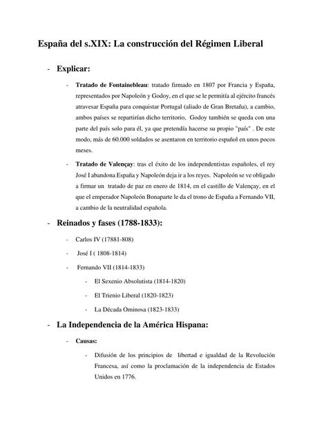 Construcción del régimen Liberal (España, siglo XIX) | Maissae | uDocz
