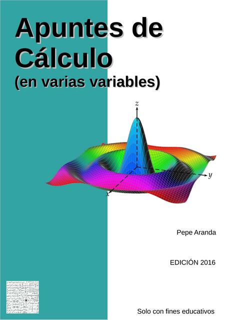 Apuntes de Cálculo Varias Variables | Ladislav | uDocz