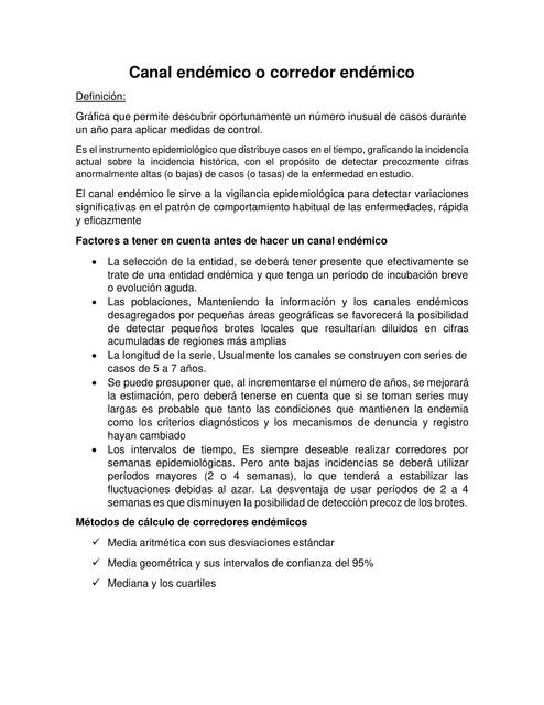 Canal endemico | Kelly Rodriguez | uDocz