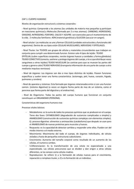 Resumen Libro Principios de anatomía y fisiología de Tortora y ...