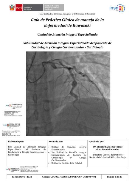 Guía de Práctica Clínica de manejo de la Enfermedad de Kawasaki | Luis León | uDocz