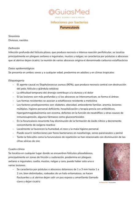 Furunculosis - Dermatologia | GuiasMed | uDocz