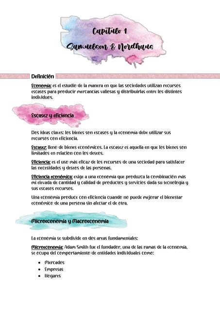 Resumen Cap 1 Samuelson y Nordhaus | PEREZZIN | uDocz