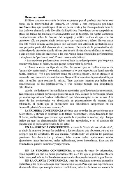 Qué significa hacer cosas con las palabras | Ángeles Dopico | uDocz