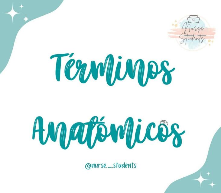 Términos Anatómicos | Nurse Students | uDocz