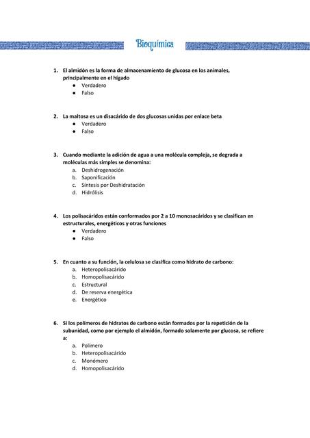 2 Bioquímica Biomoléculas Orgánicas Hidratos De Carbono Rosmy Ozuna Udocz