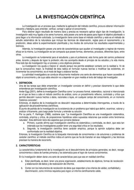 La investigación científica | uDocz