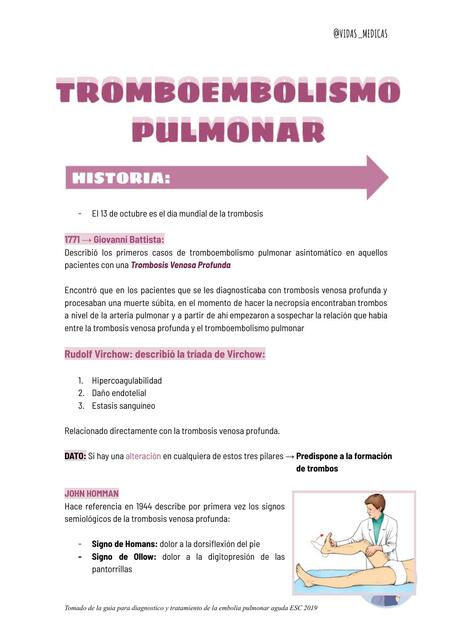 Tromboembolismo Pulmonar | Vidas Medicas | uDocz