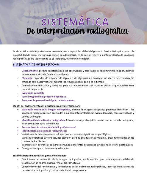 Sistemática de interpretación radiográfica (radiología avanzada ...