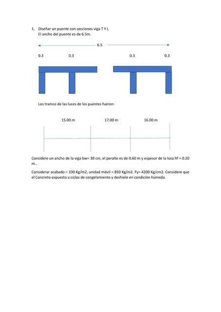 Diseñar un Puente con Secciones Viga T Y L | alfredo jara suri | uDocz