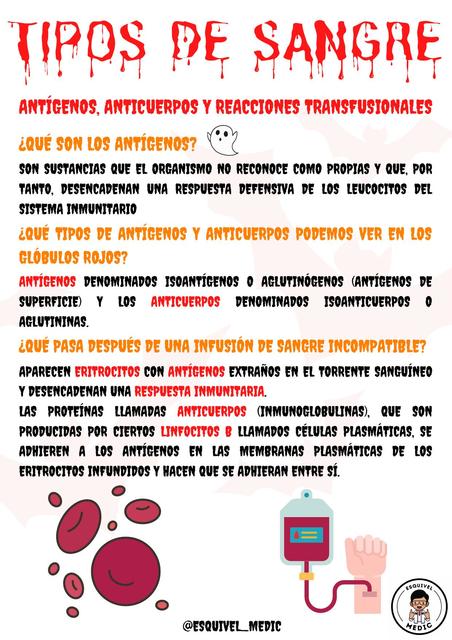 Tipos de Sangre | ESPM MEDICINA | uDocz