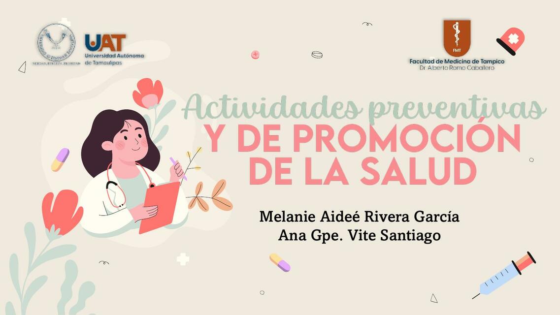 Actividades Preventivas y Promoción de la Salud | Melanie Rivera | uDocz