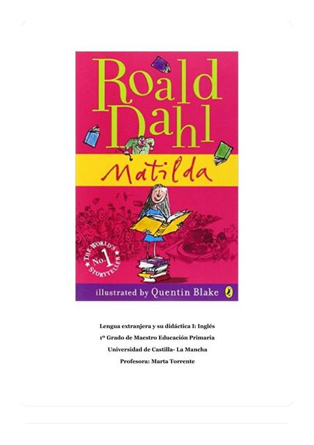 Resumen del libro Matilda de Roald Dahl | Victory Armas | uDocz