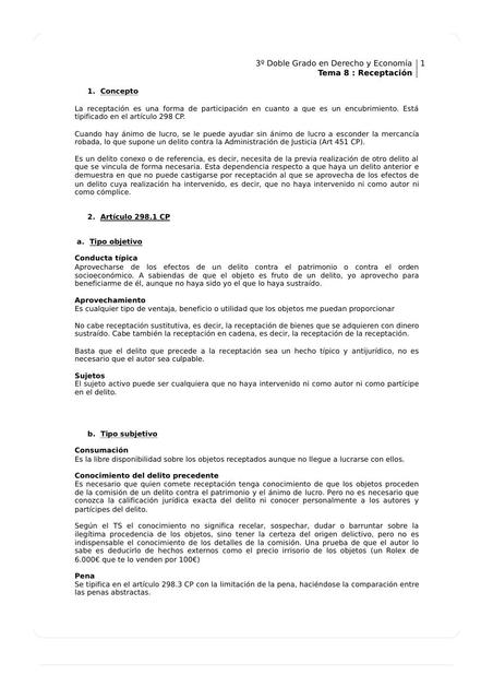 Delito de receptación | uDocz