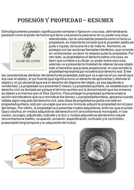 Posesión y propiedad | Club de leyes | uDocz